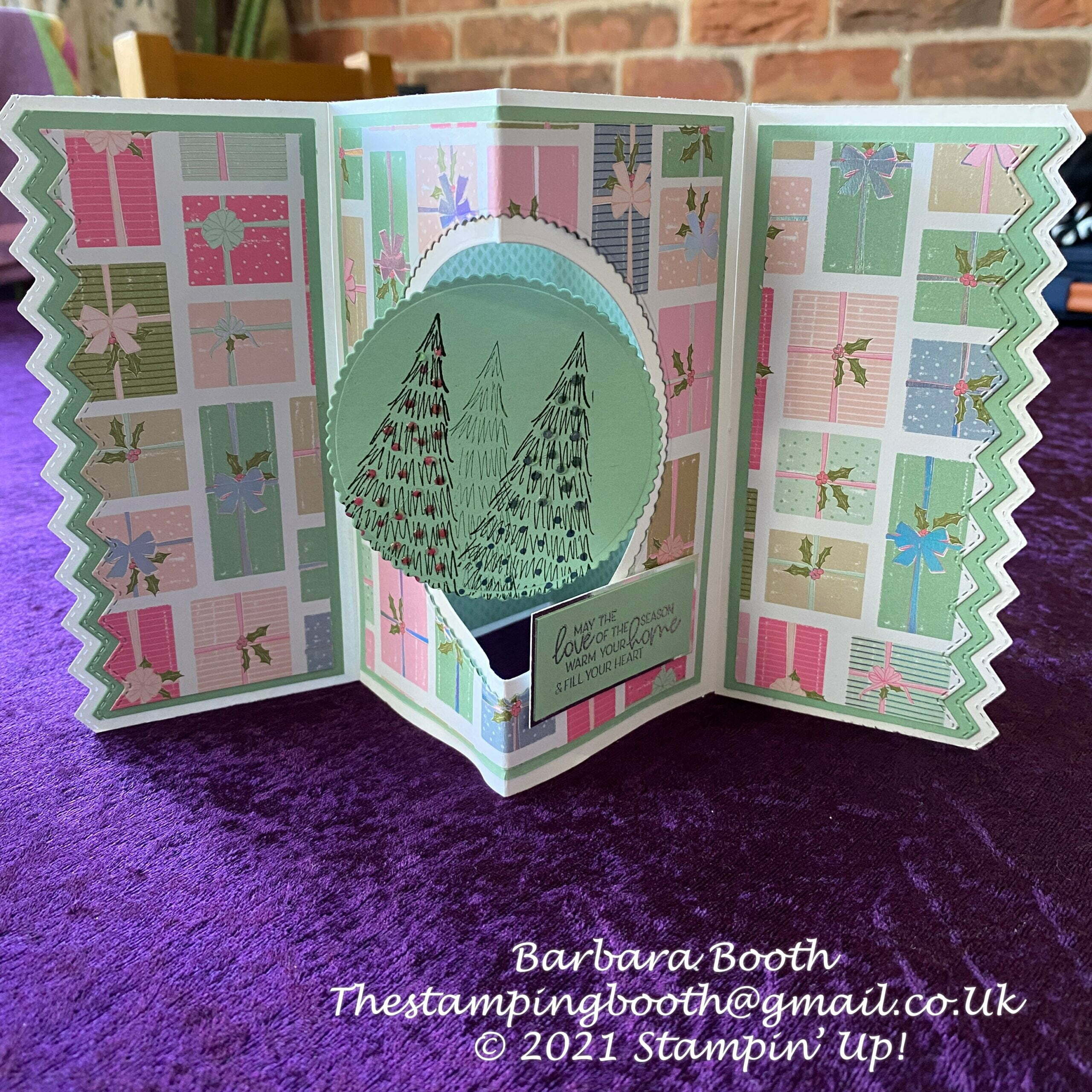Fancy Fold Christmas Card - The Stamping Booth